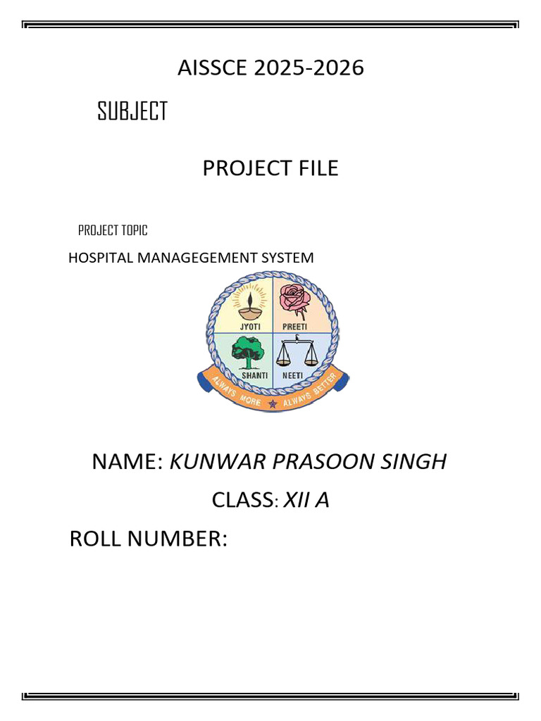 Computer Science Project | PDF | Hospital | User (Computing)