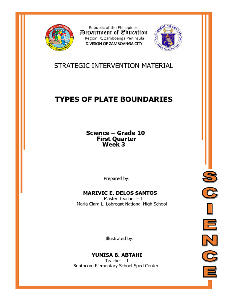 Types of Plate Boundaries-Worksheets | PDF | Plate Tectonics | Natural ...