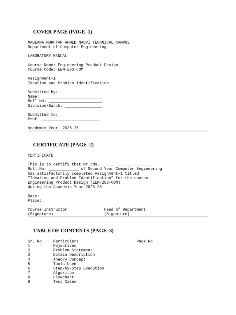 Assignment 1 Engineering Product Design | PDF | Engineering