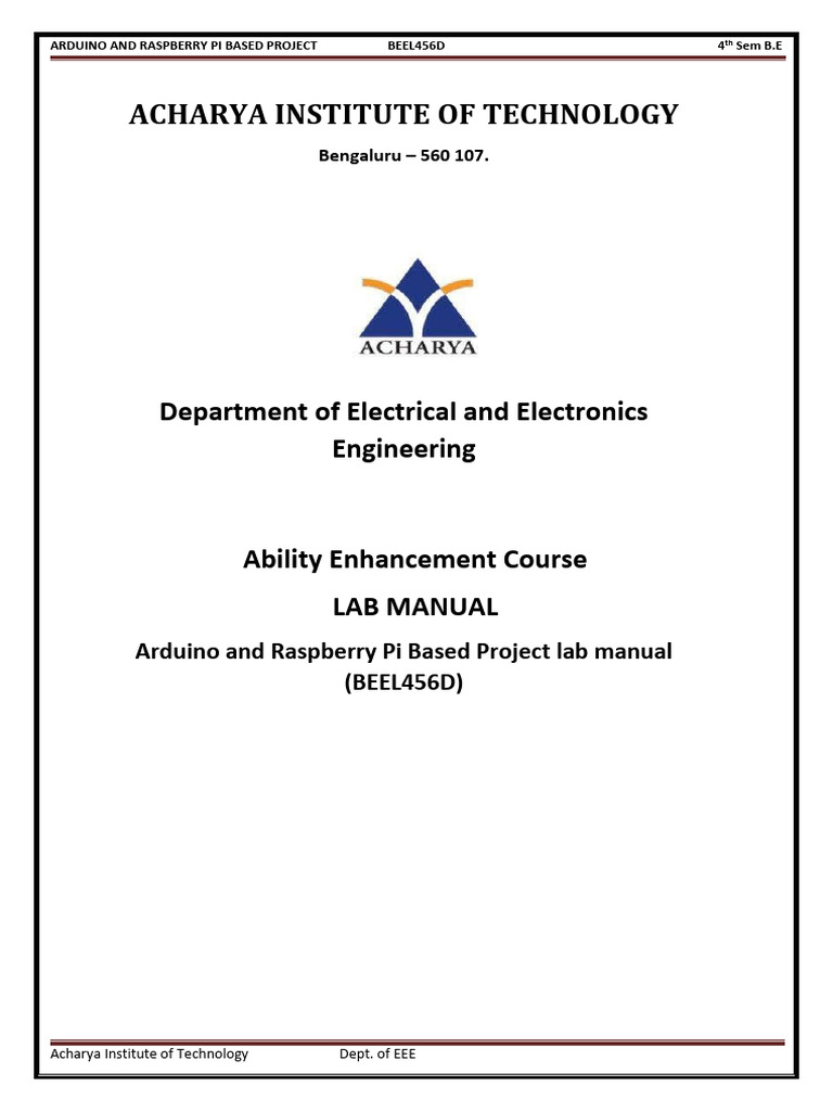ARDUINO AND RASP | PDF | Arduino | Engineering