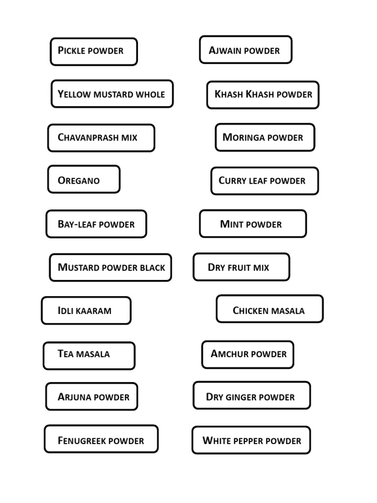 Kitchen Saaman | PDF