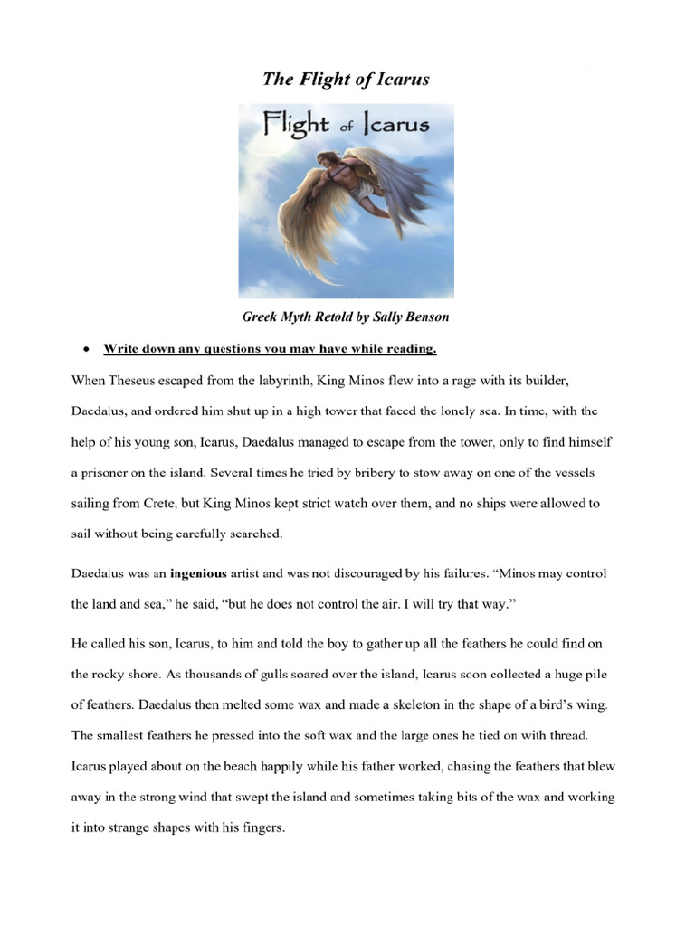 The Flight of Icarus | PDF