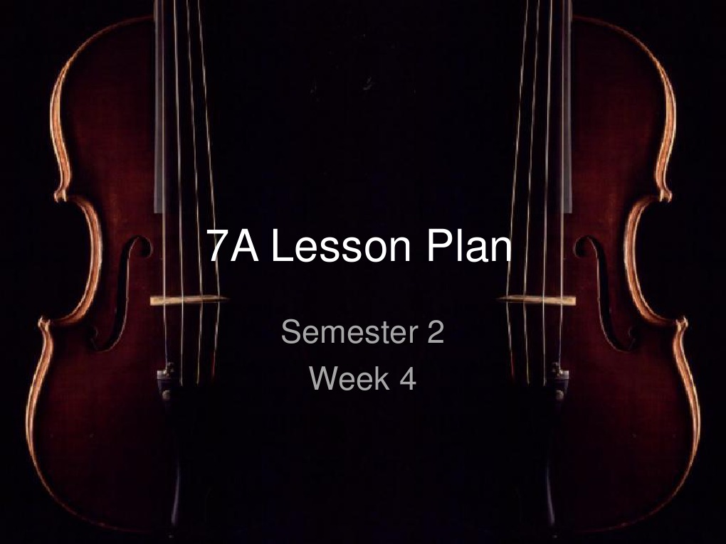 7a Student Lesson Plan | PDF | Scale (Music) | Minor Scale