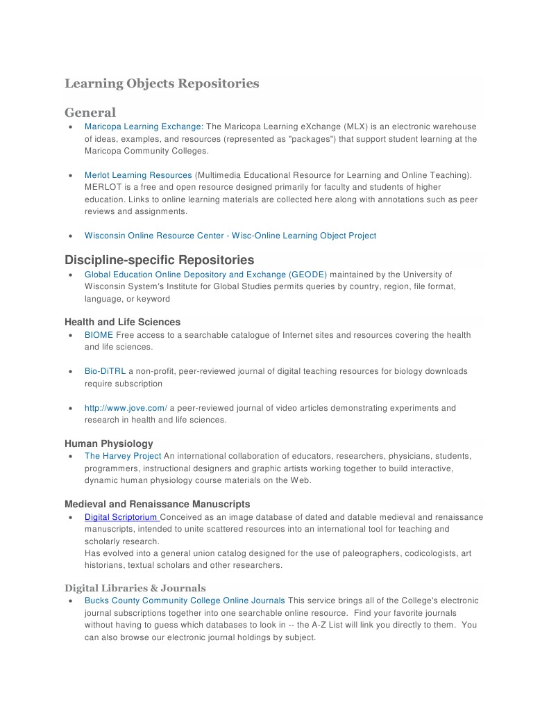 Learning Objects Repositories | PDF | Educational Technology | Libraries