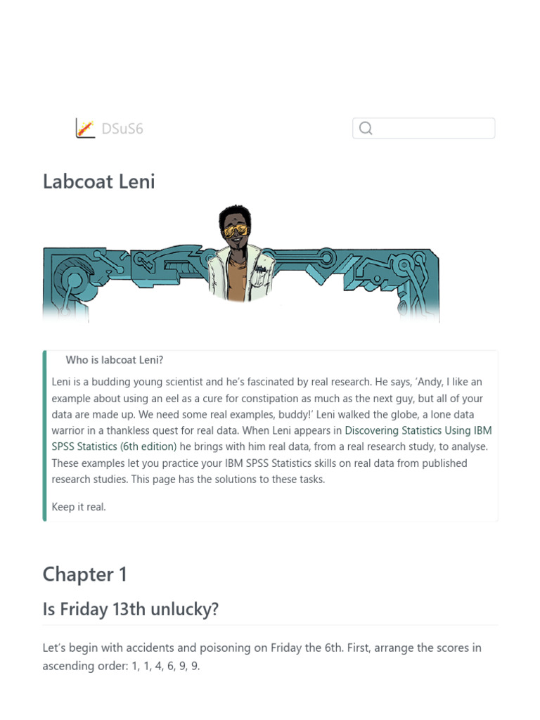 Labcoat Leni - DSuS6 | PDF | Errors And Residuals | Quartile
