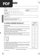 Cambridge Exam Answer Booklet | PDF | Qualifications | Educational ...