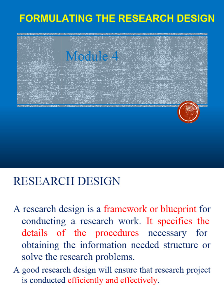 Formulating The Research Design | PDF | Quantitative Research | Methodology
