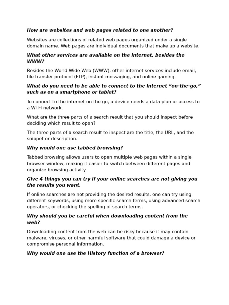 DT Summary Activity For Digital Citizenship | PDF | World Wide Web ...