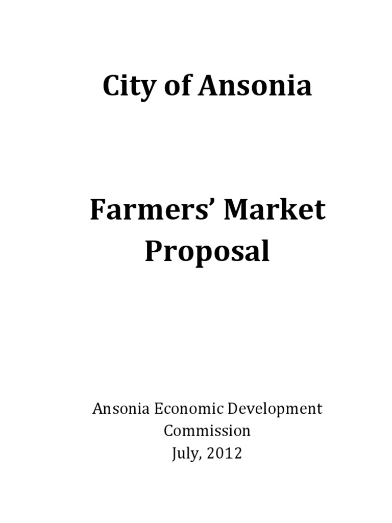 Farmers' Market Proposal | PDF | Farmers' Market | Traffic