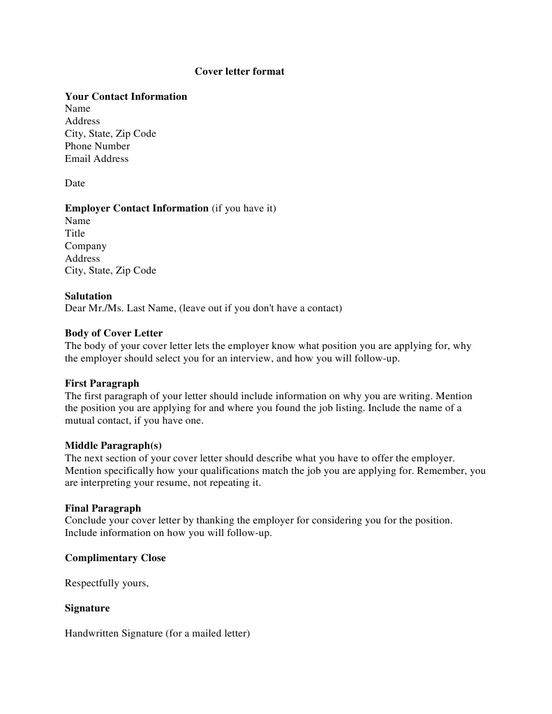 Cover Letter Format Guide | PDF
