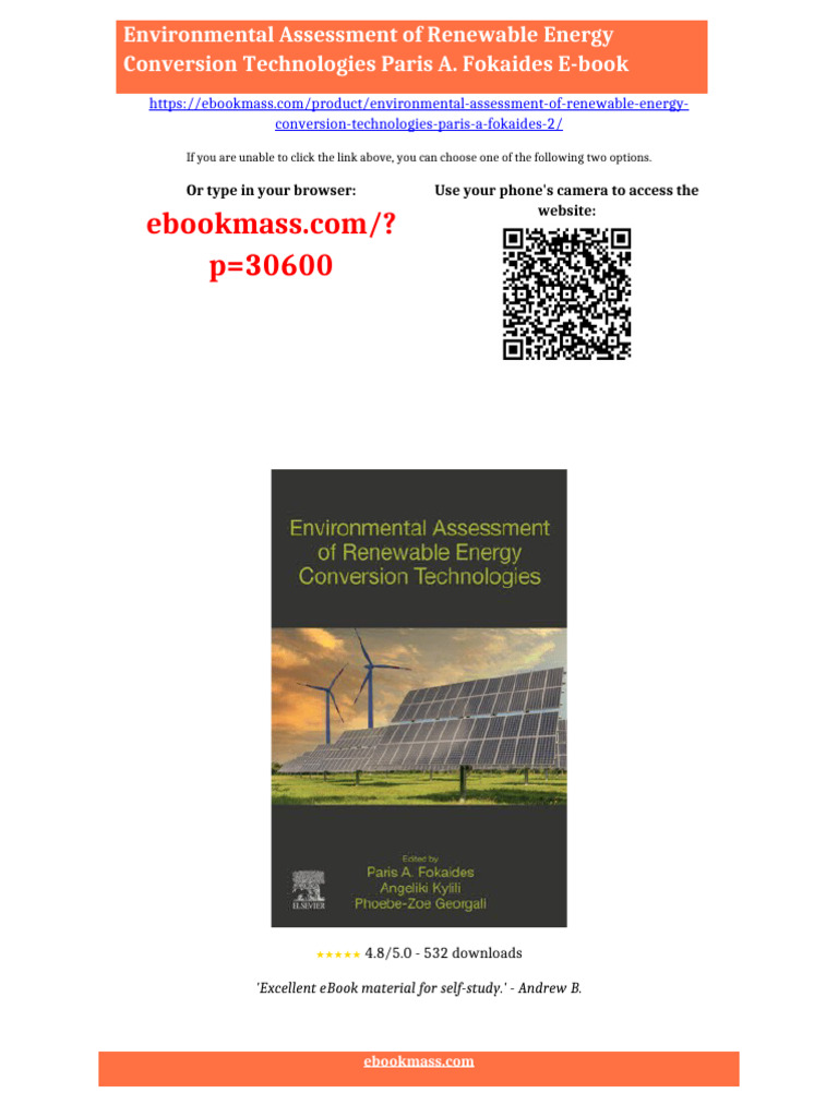 Environmental Assessment of Renewable Energy Conversion Technologies ...