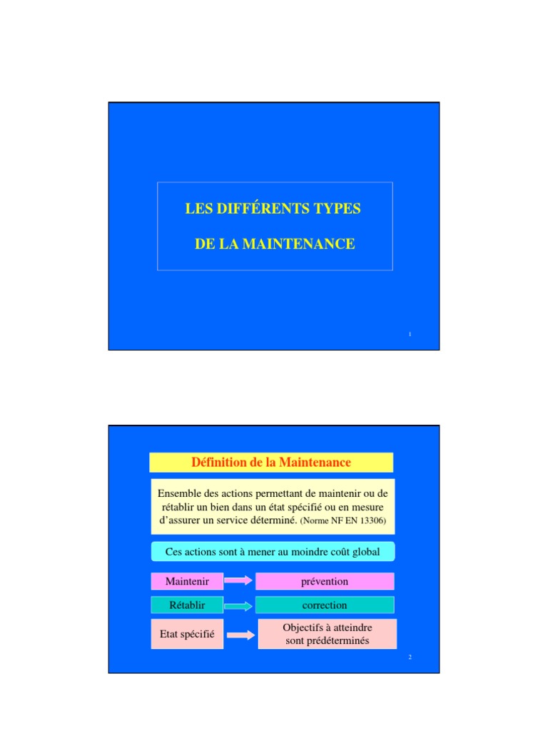 Types et Stratégies de Maintenance | PDF | Entretien | Sécurité