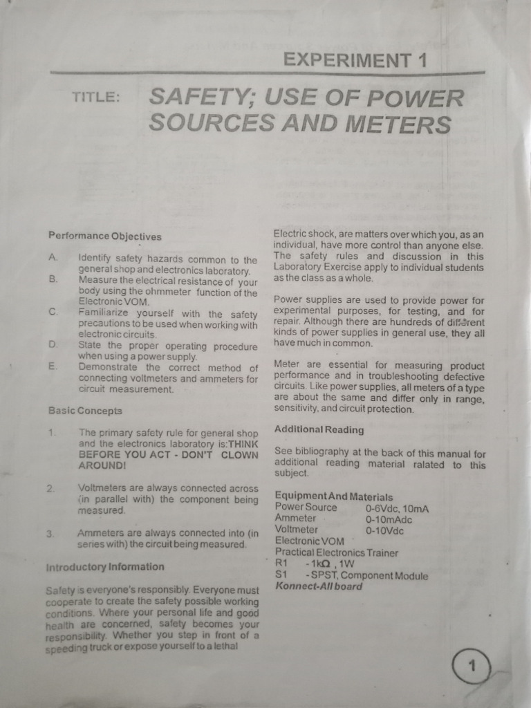 Ece 101 Manual | PDF