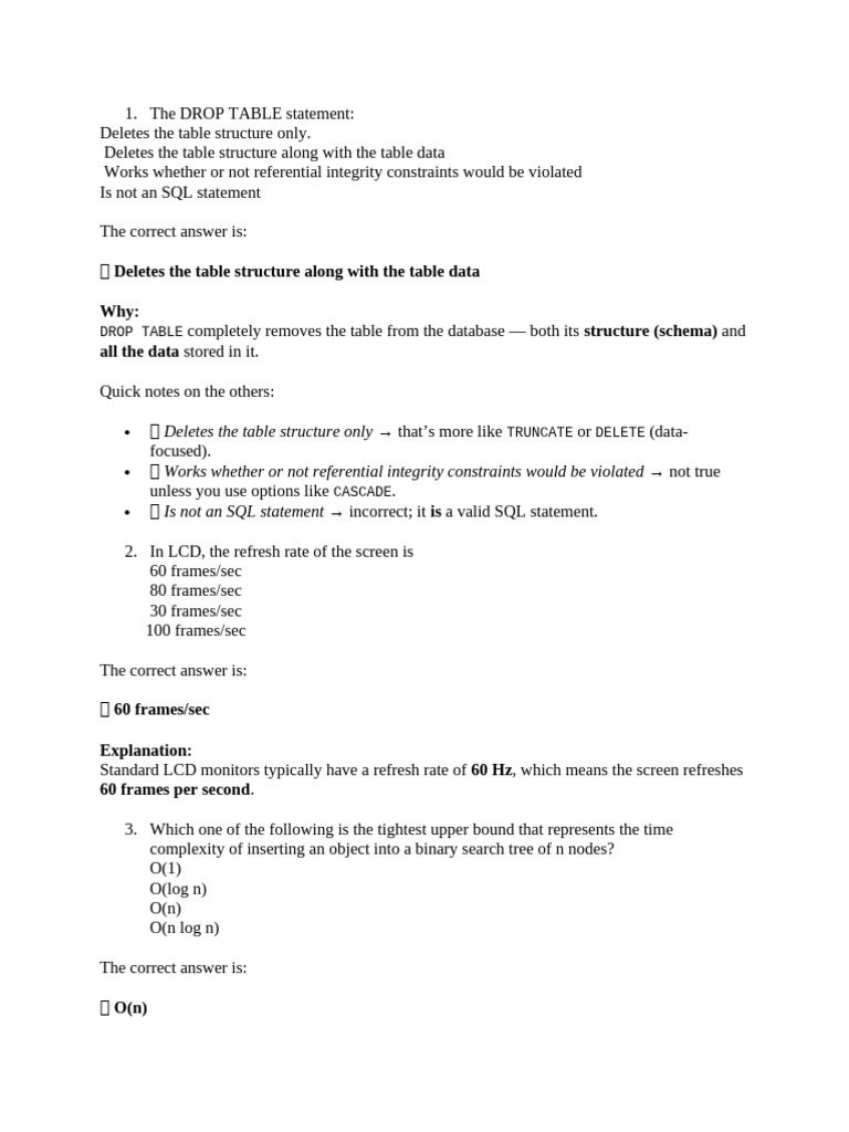 Enterance Exam Questions | PDF | Parsing | Osi Model