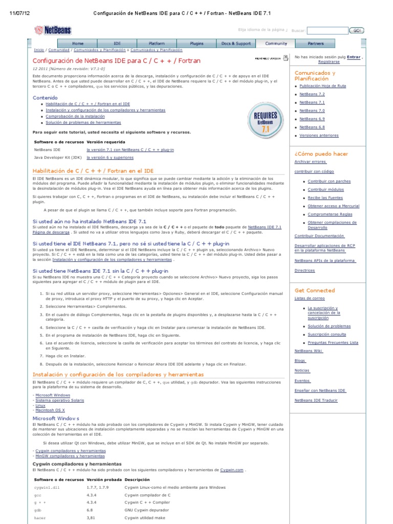 Configuración de NetBeans IDE para C _ C + + _ Fortran - NetBeans IDE 7 ...