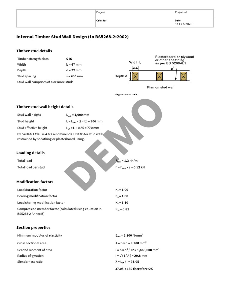 Stud Wall British Standards 11 02 2026 1345 | PDF | Solid Mechanics ...