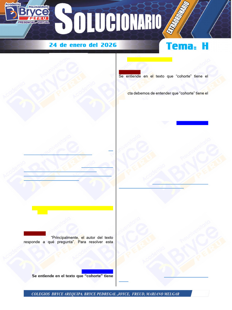 H. Sol. Extraordinario Tema H 07 Febero Ex4 Alumnos | PDF | Universo ...