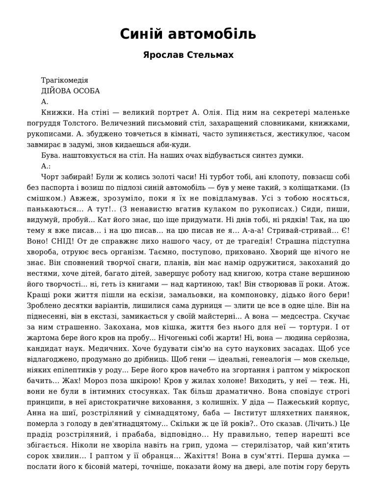 Stelmakh Iaroslav Mykhaylovych Syniy Avtomobil3719 | PDF