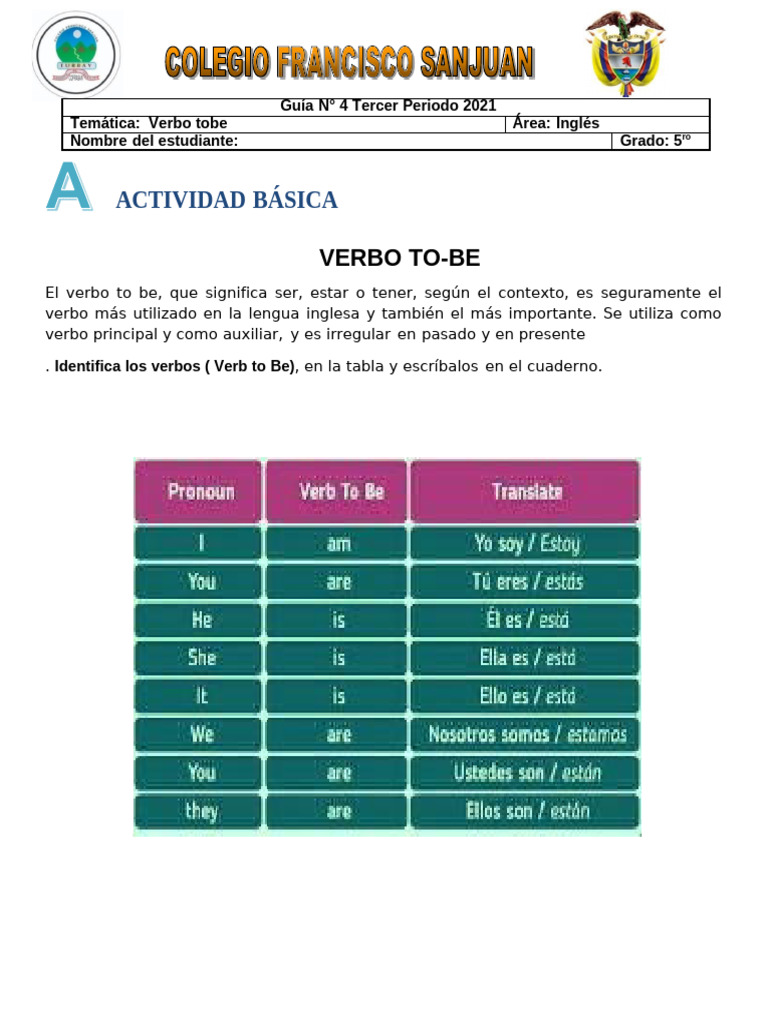 Verbo Tobe | PDF