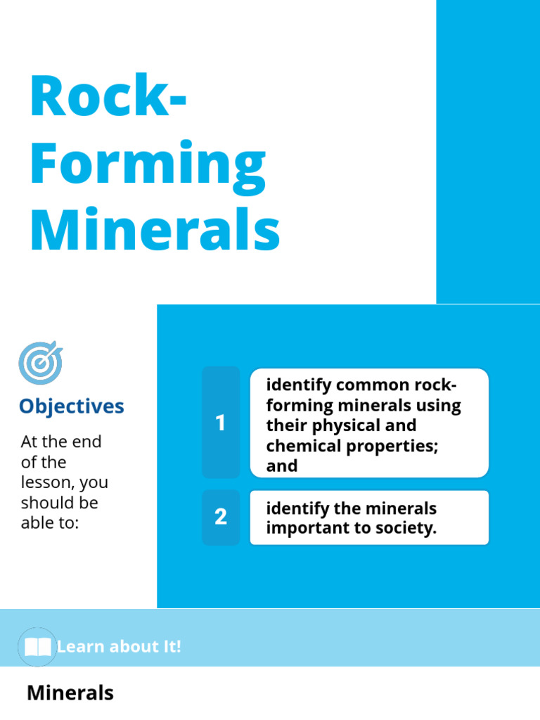 Lesson 3 - Common Rock Forming Minerals | PDF | Minerals | Chemical ...