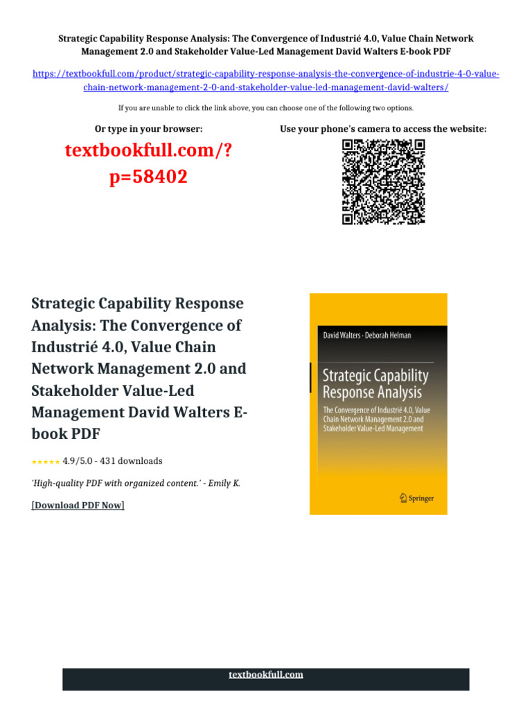 Strategic Capability Response Analysis: The Convergence of Industrié 4. ...