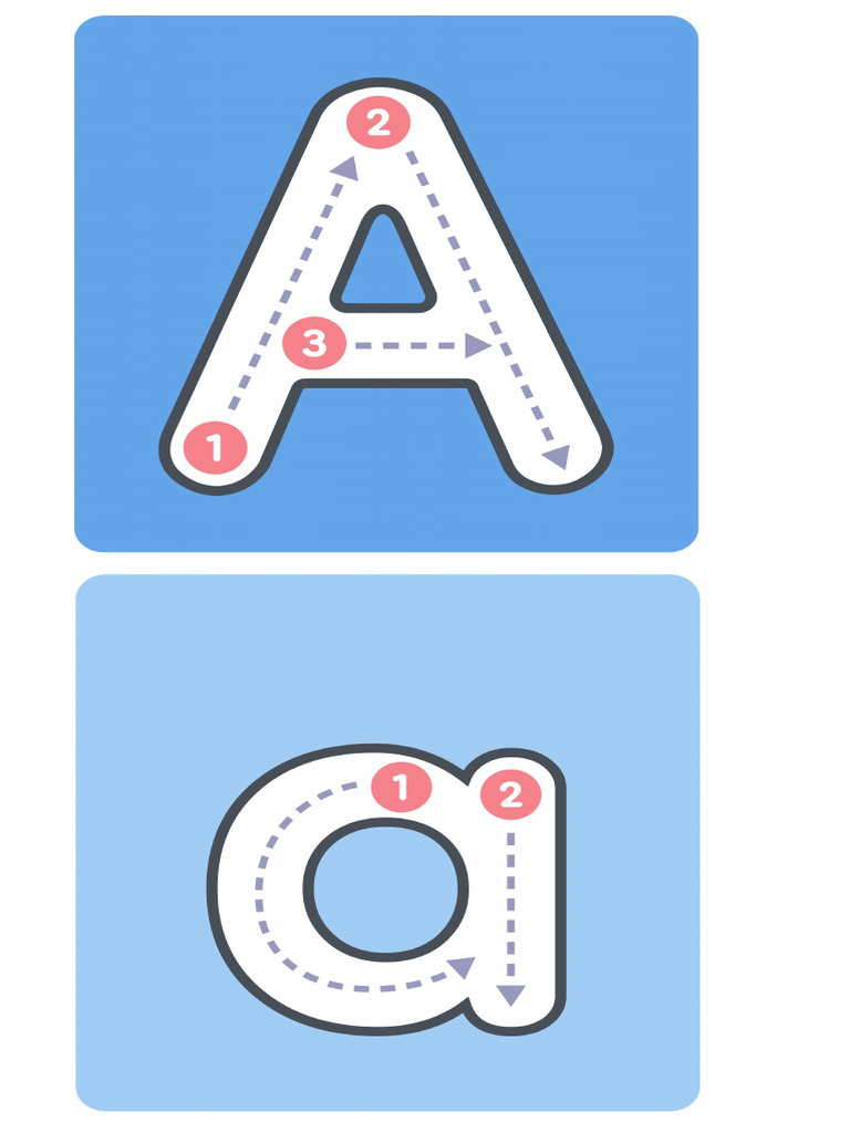 Alphabet Tracing Flash Card | PDF