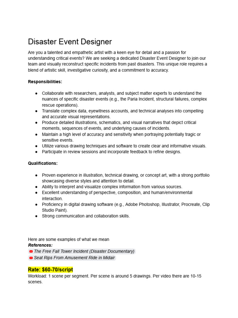 Disaster Designer SOP | PDF | Drawing