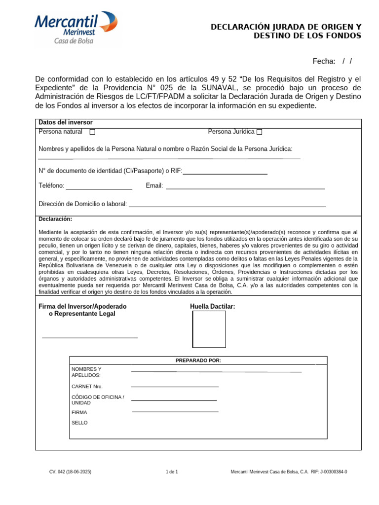 Cv 042 Origen y Destino de Los Fondos Mmcb Uv 18-06-2025 | PDF ...