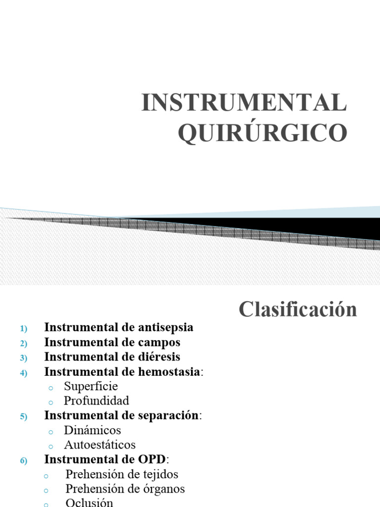 Instrumental Quirurgico CLASIFICACION | PDF