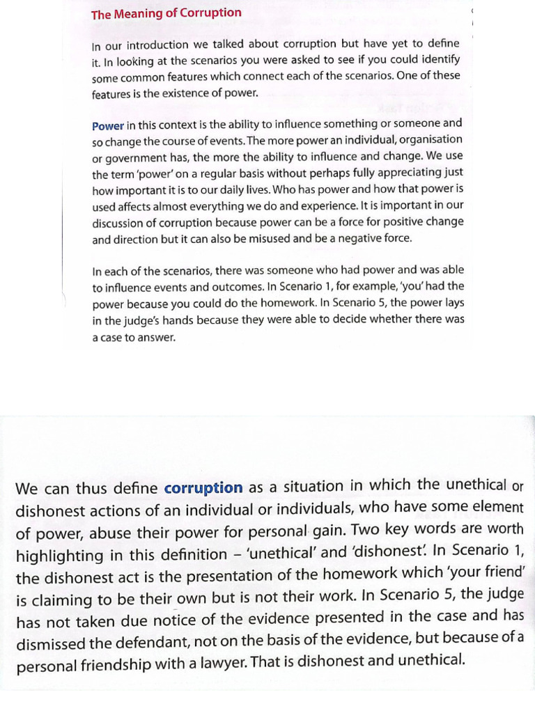 What Is Corruption-Gr 12 Lesson 1 | PDF