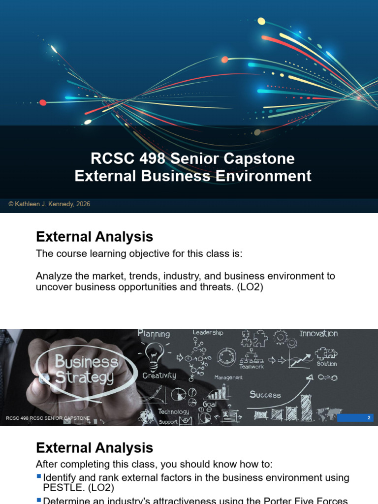 RCSC 498 External Business Environment | PDF