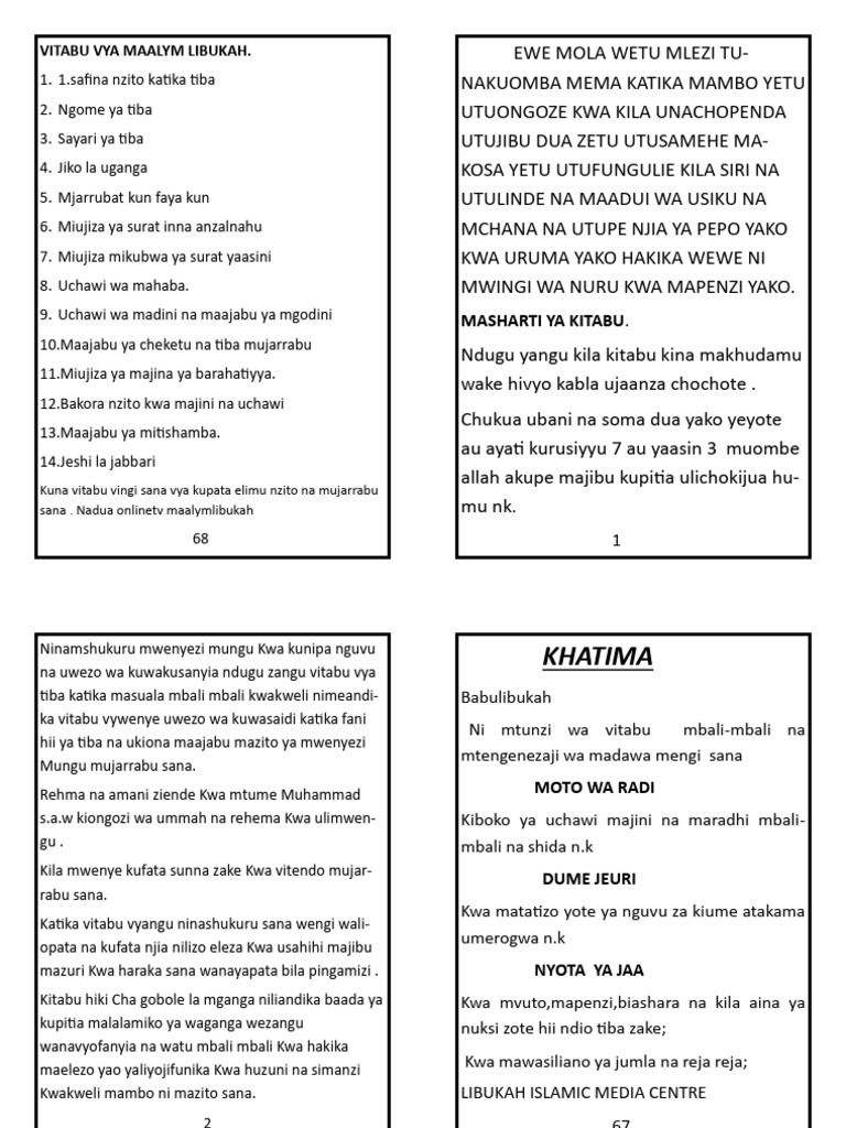 Kitabu Cha Gobole La Mganga | PDF
