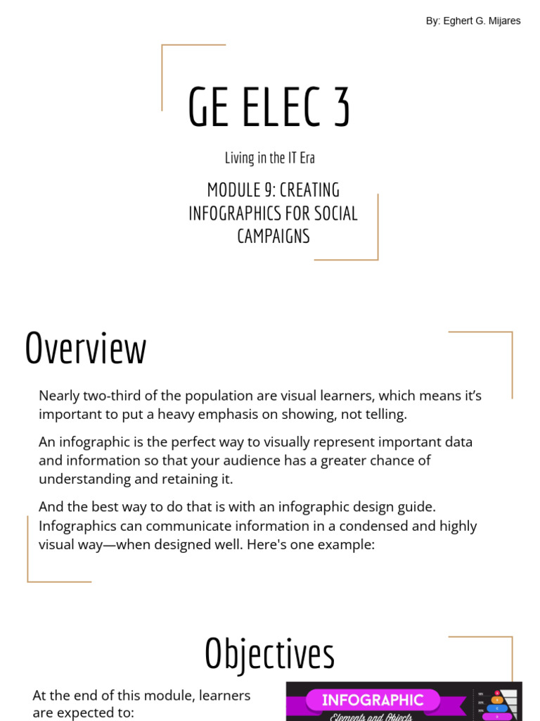 GE ELEC 3 Infographic design for social campaigns | PDF | Composition ...