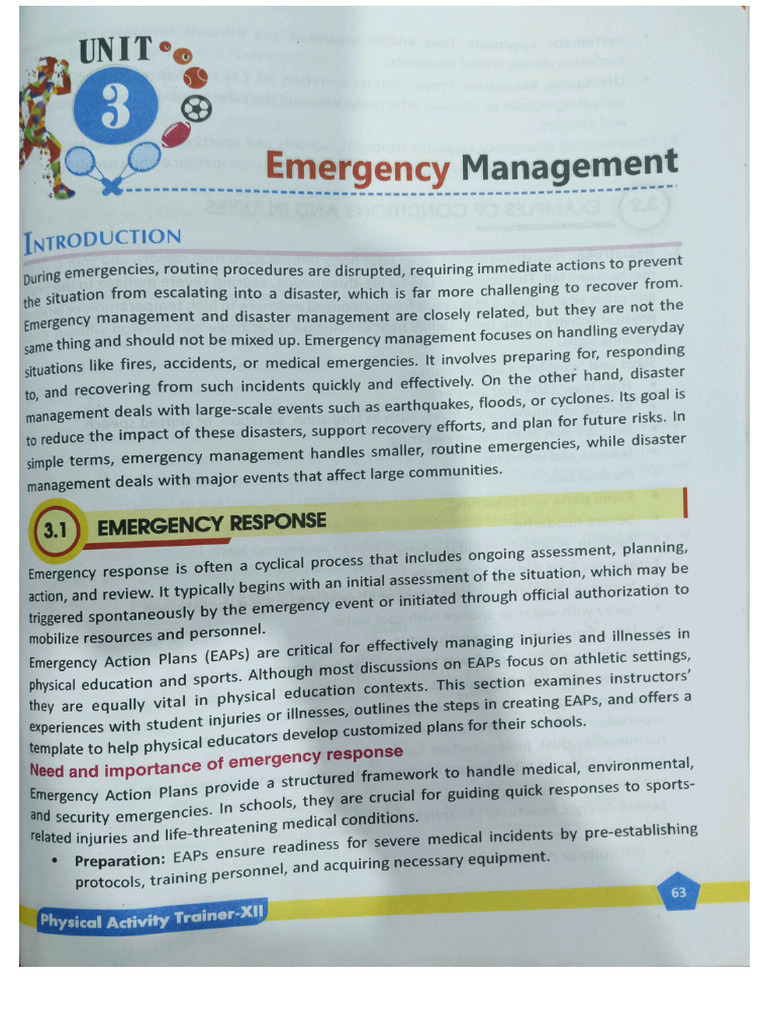 PAT Unit - 3 Emergency Management | PDF
