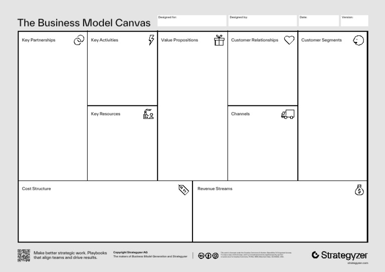 Business Model Canvas - Strategyzer - V2.1 | PDF