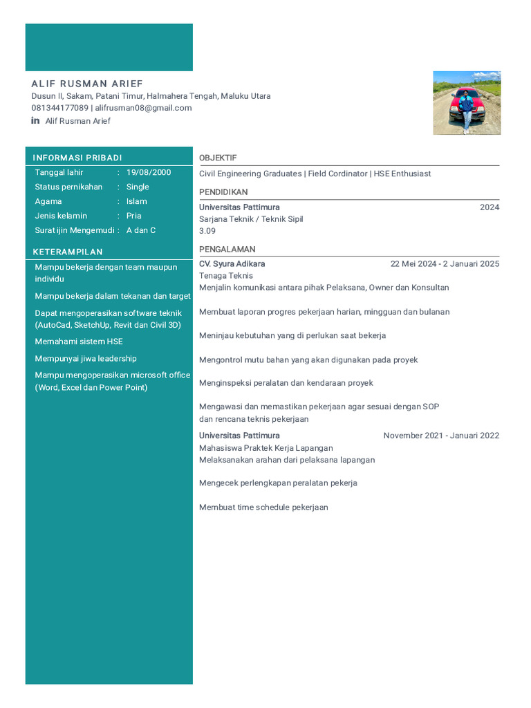 CV Alif Rusman-1-2 | PDF
