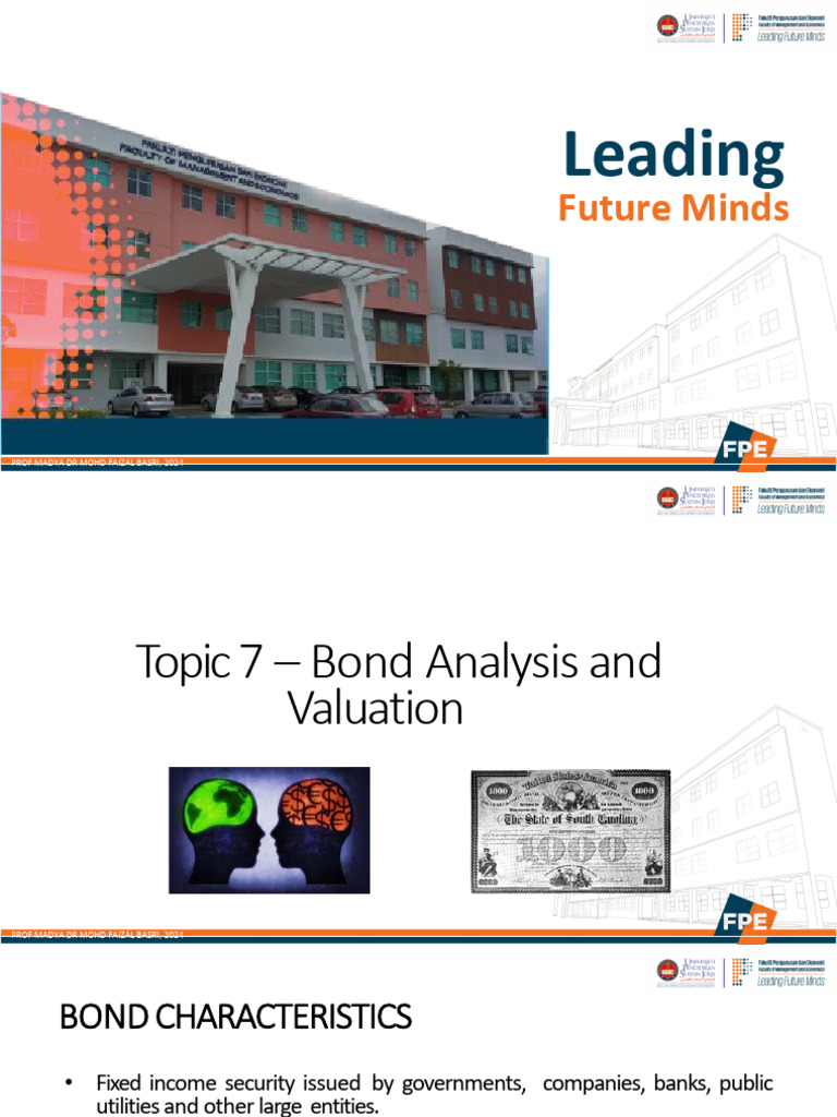 Topic 7 - Bond Analysis and Valuation | PDF | Bonds (Finance) | Yield ...