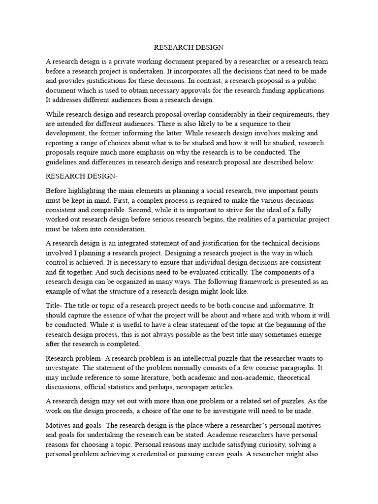 Research Design and Proposal | PDF | Theory | Hypothesis