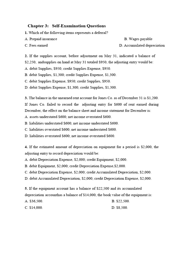 Chapter 3 and 4 Multiple Choice Quiz | PDF | Debits And Credits ...