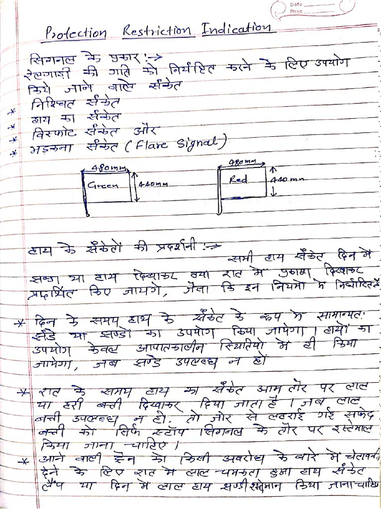 Protection Restriction Indication - Notes | PDF
