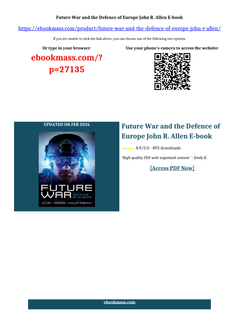 Future War and the Defence of Europe John R. Allen ebook enhanced ...