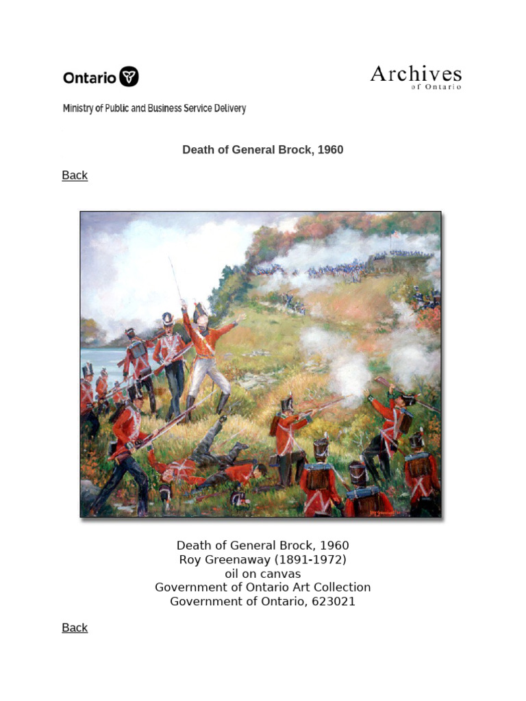 Death of General Brock | PDF