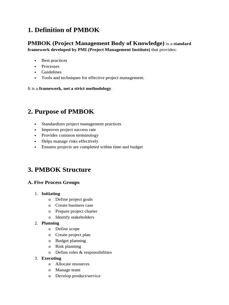 What Is PMBOK Methodology | PDF | Project Management | Risk Management