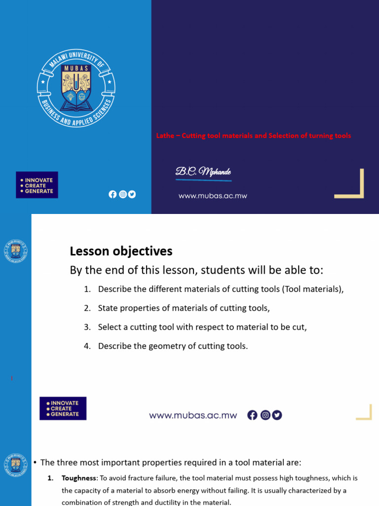 4. Lathe – Cutting Tool Materials and Selection of Turning Tools | PDF ...