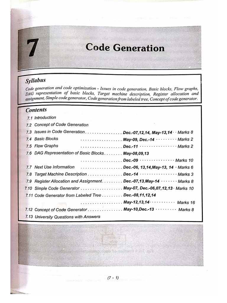 COC Code Generation | PDF