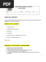 Notice Writing Examples for Class 9 | PDF