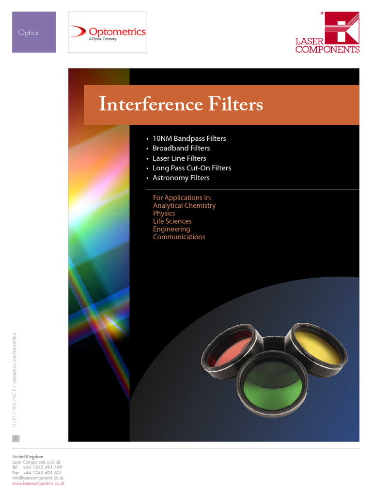 Interference Filters | PDF | Optical Filter | Ultraviolet