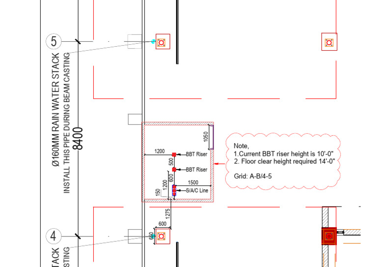Roof Slab BBT Riser Room Required Mesurnment (Production Building) 15. ...
