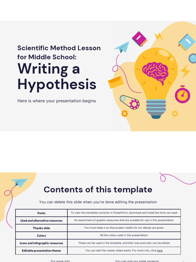 Scientific Method Lesson For Middle School Writing A Hypothesis | PDF ...