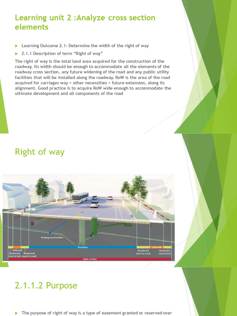 Chapter 2 Road Cross Section Element Geometric Design | PDF | Road | Lane